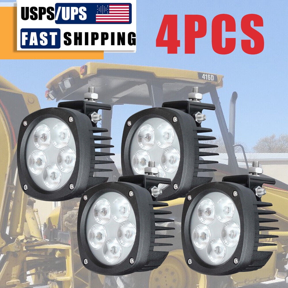 50W LED Semi Round Flood Lights For Caterpillar Construction Equipment ...