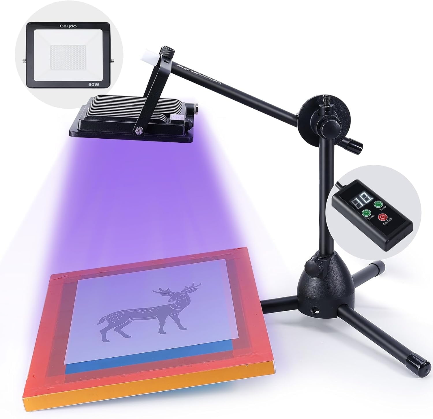 50W LED UV Screen Printing Light,Screen Printing Exposure Unit with ...