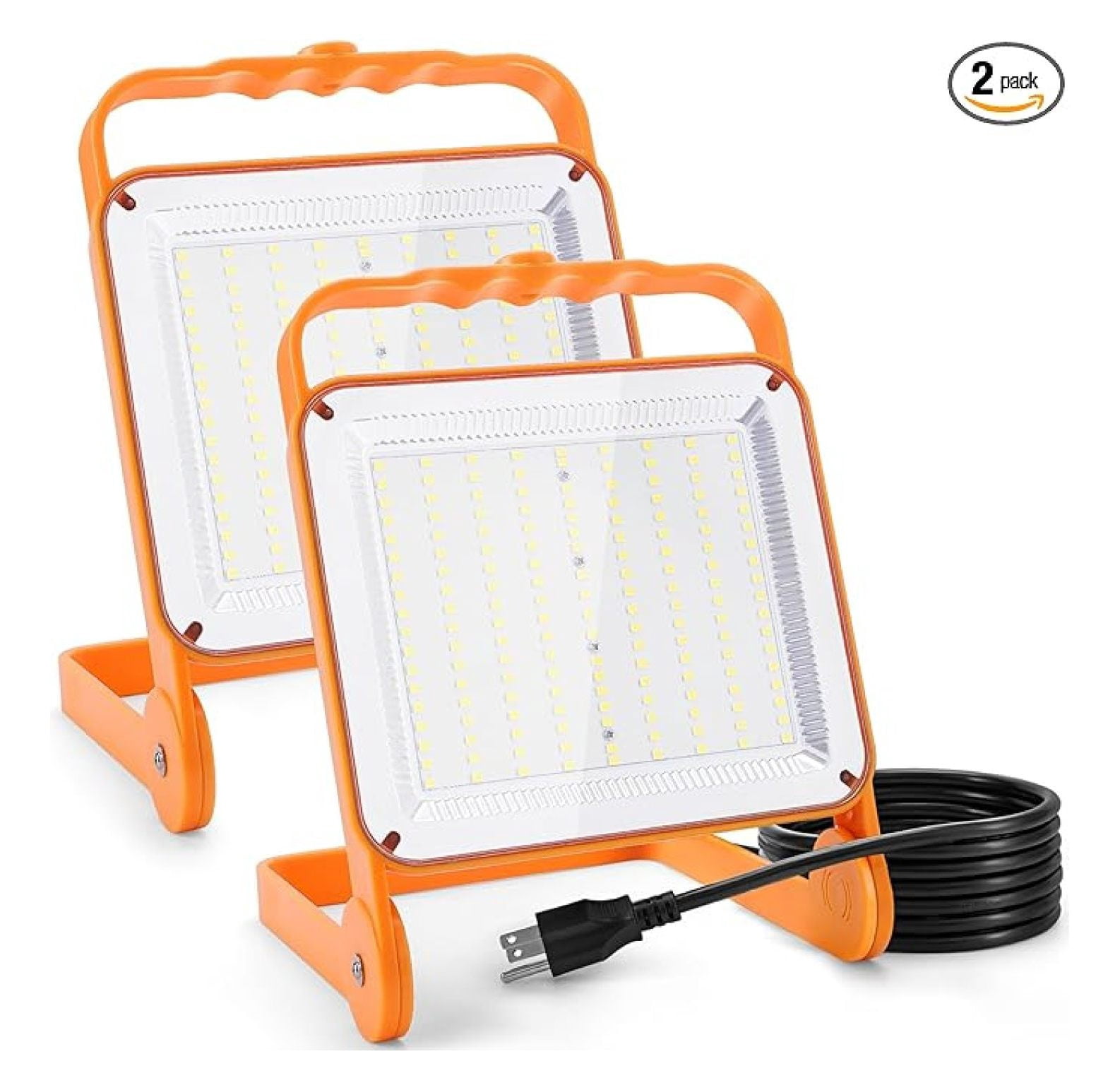 50W LED Work Light, 8000LM Portable Flood Light, Adjustable Waterproof ...
