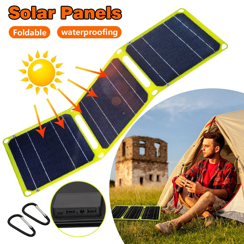50W Portable Foldable Solar Panel,DFITO Solar Charger with USB Outputs ...