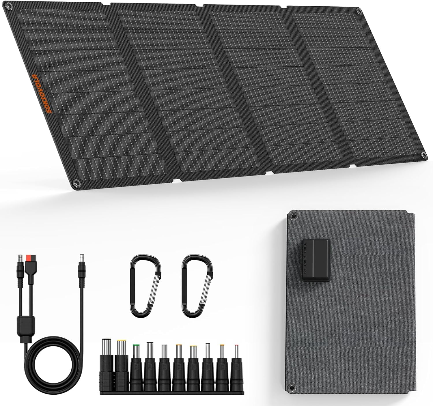 50W Portable Solar Panels,Foldable Solar Panel IP68 with -A and -C ...