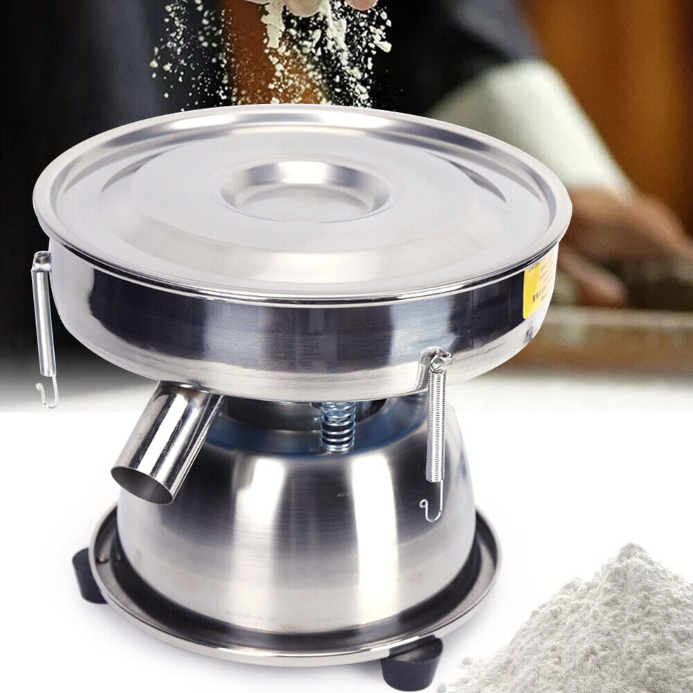 50W Silver Electric Sieve Shaker Automatic Vibrating Screen Machine ...