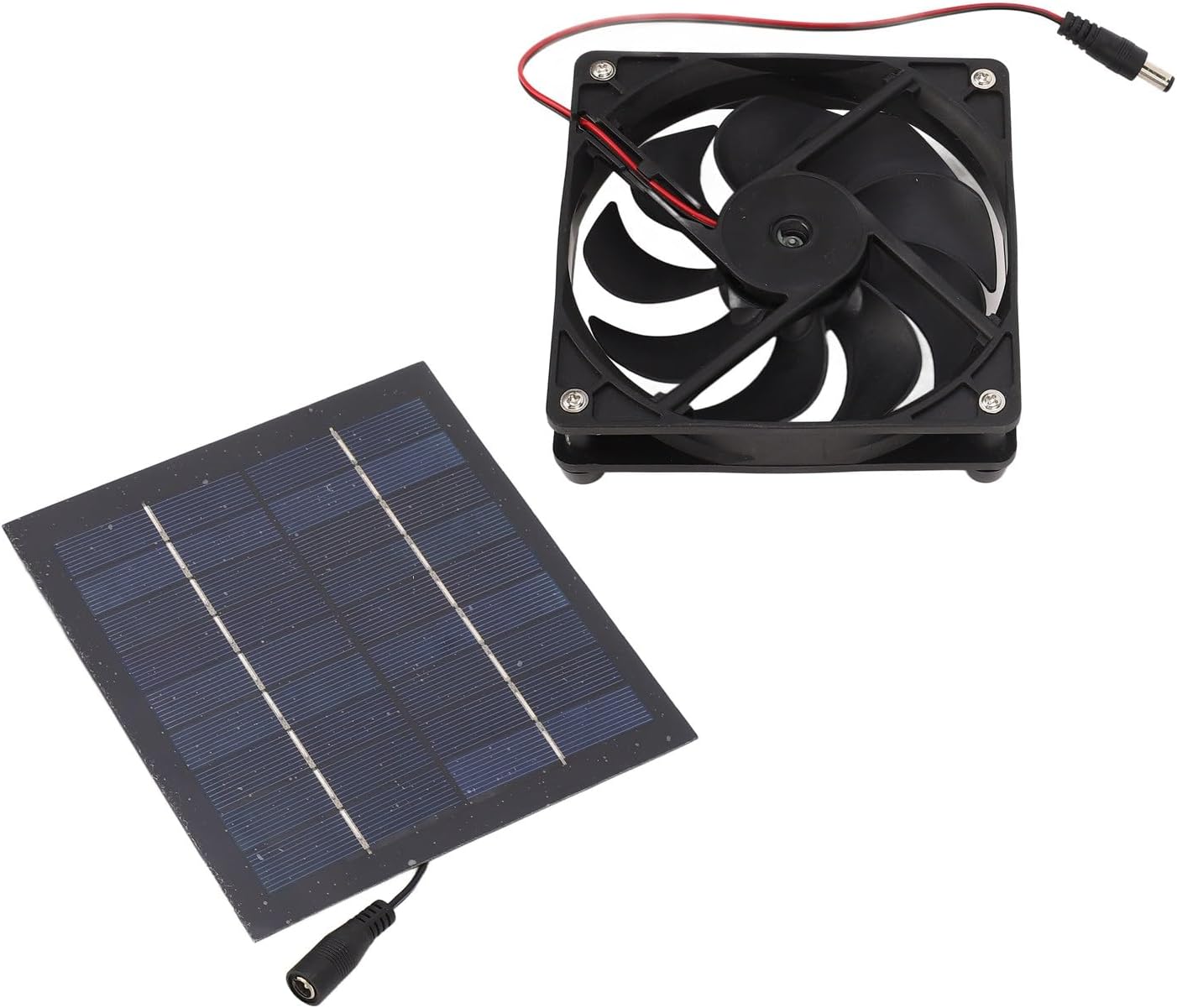 50W Solar Panel Fan Kit For Greenhouses, Sheds, Chicken Coops, Pet ...