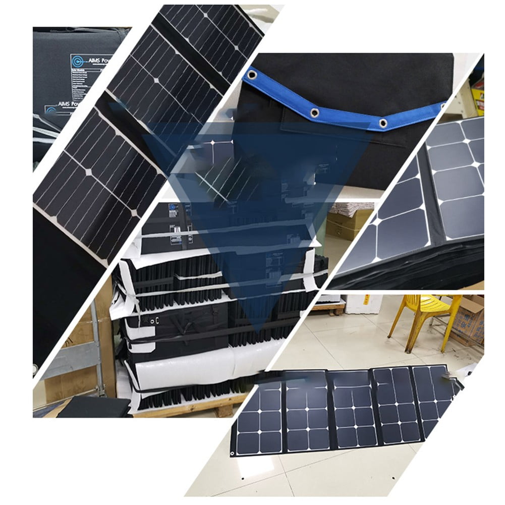 50W Solar Panel Folding Bag Camping Foldable Portable Generator Charger ...