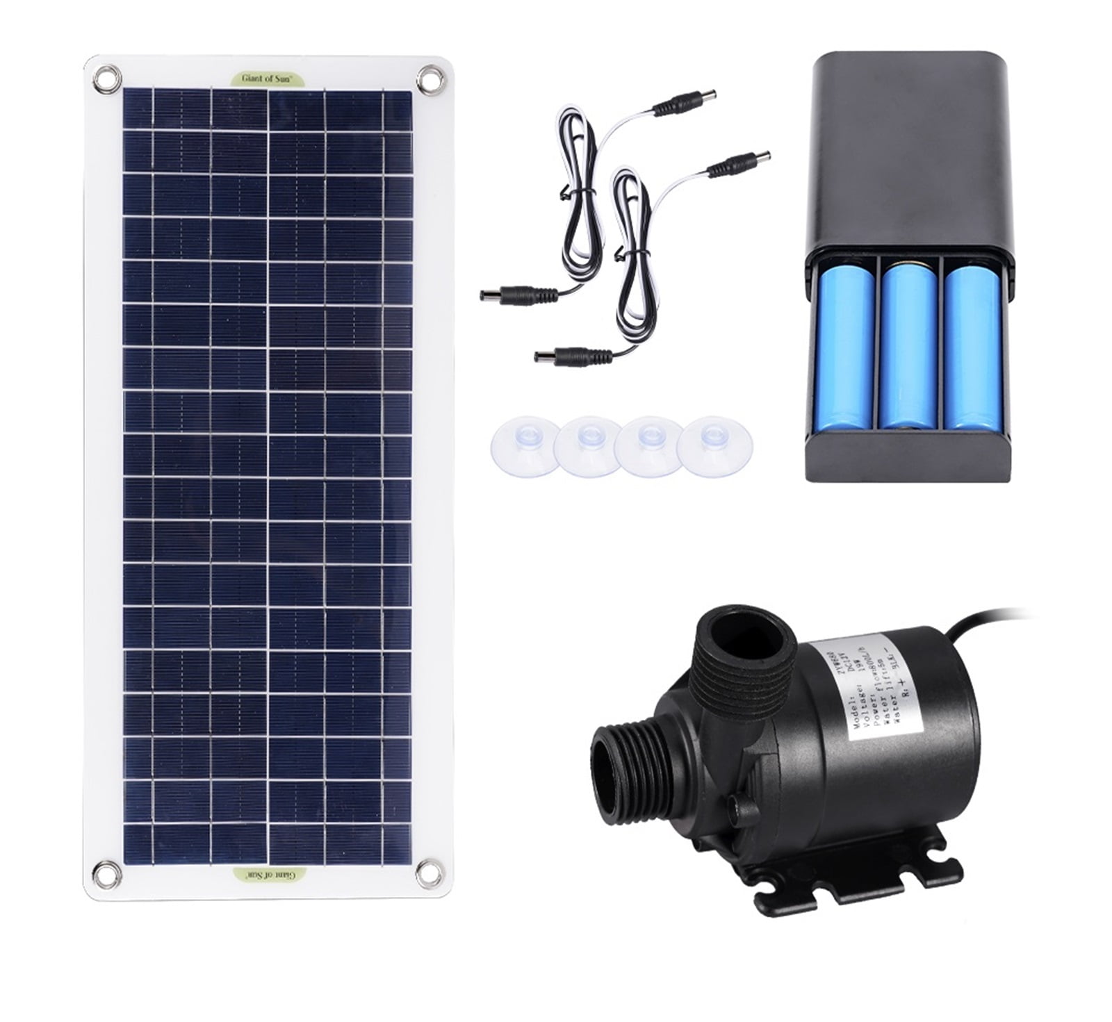 50W Solar Water Pump Brushless Solar Panel Fish Water Pool Kit 12V ...
