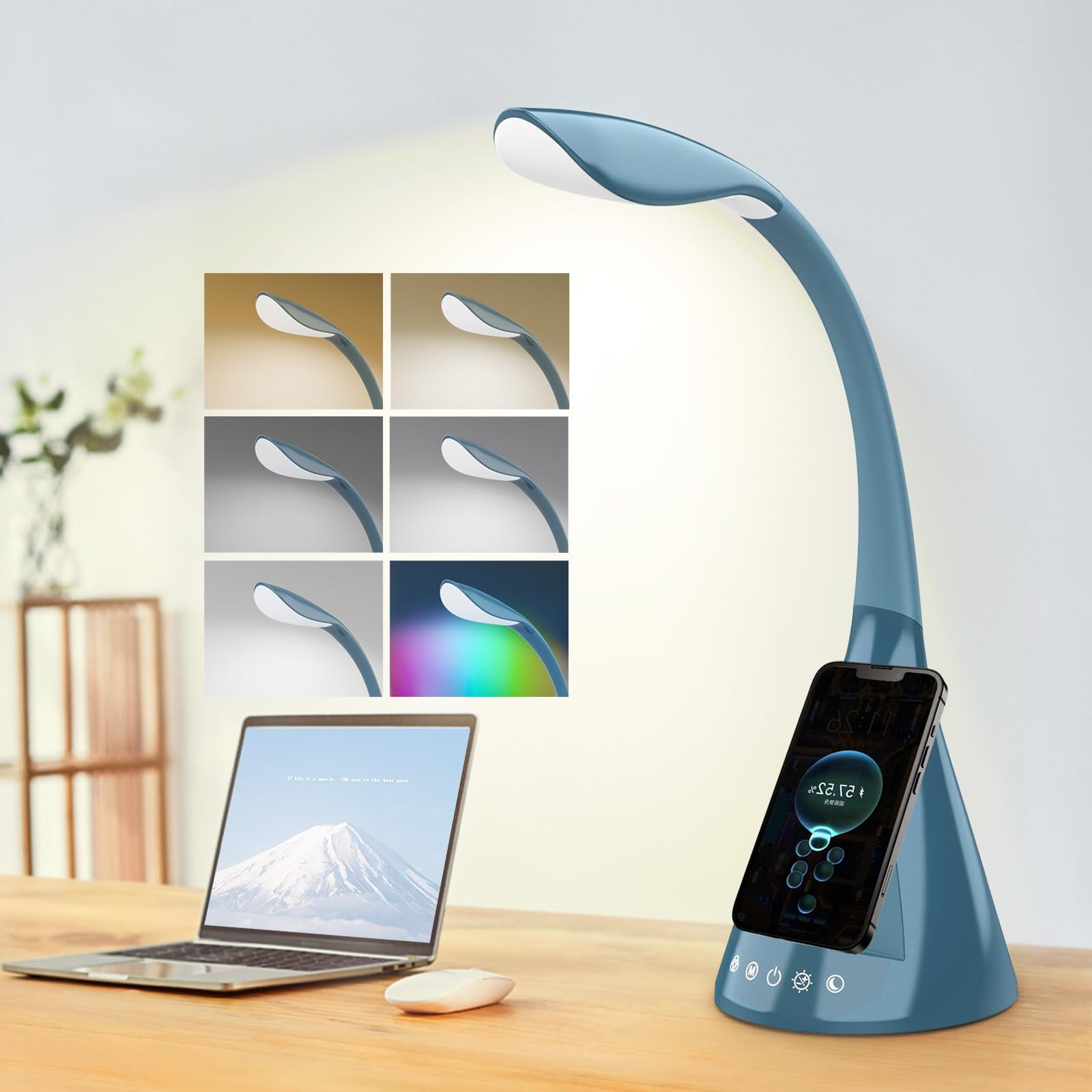 50W Ultra-Flexible LED Desk Lamp with 16 Lighting Modes/Adjustable ...