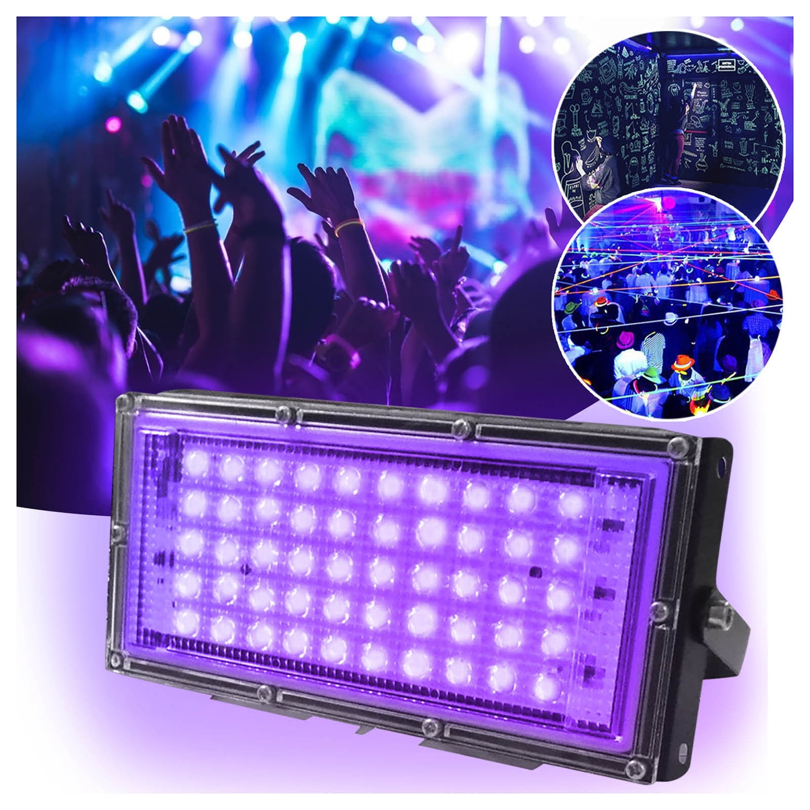 50W Waterproof LED UV Floodlight, Outdoor Black Light for Party Stage ...