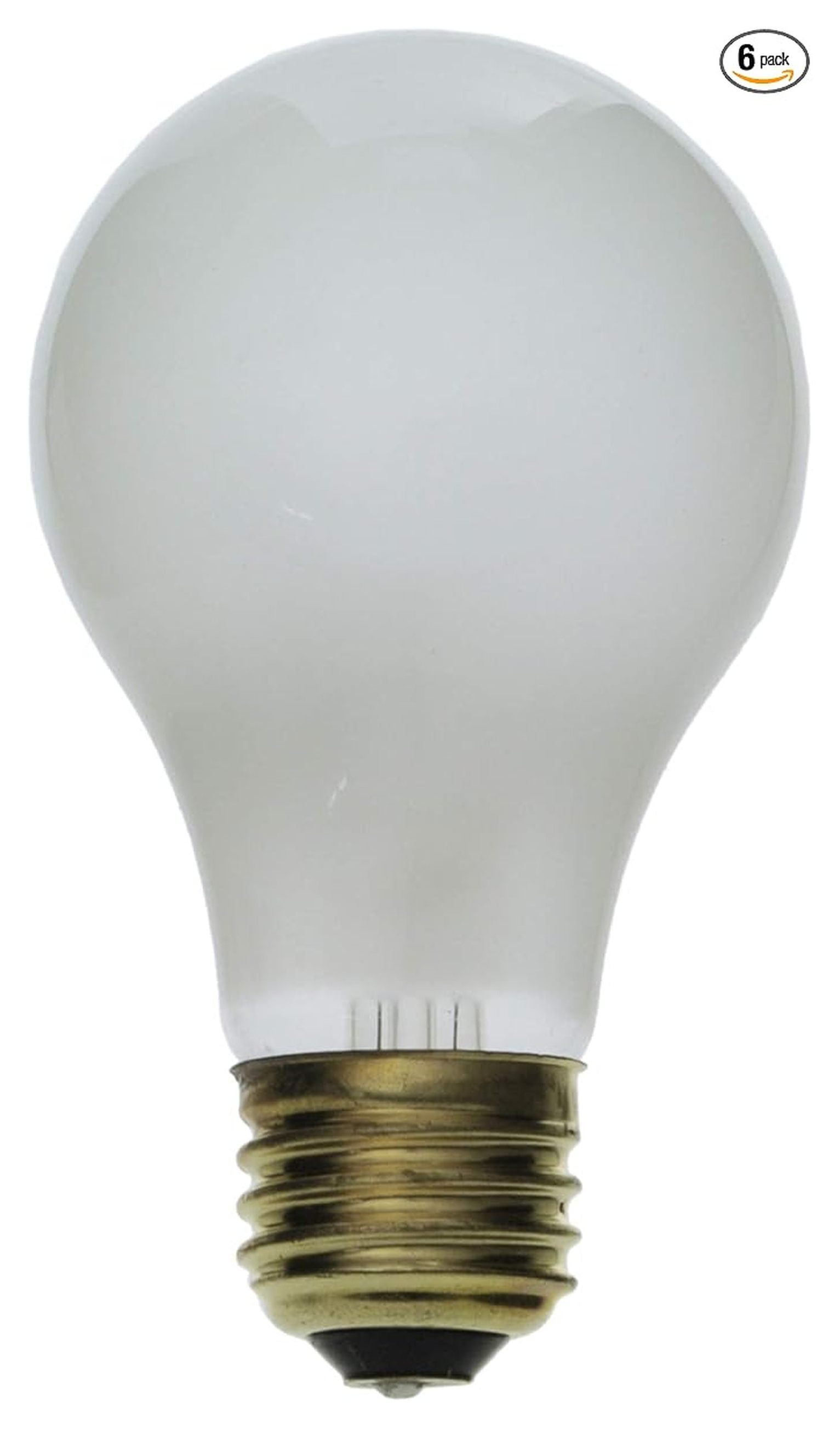 50WRS Standard Light Bulbs - 6 Pack - Incandescent Multi-Purpose Bulbs ...