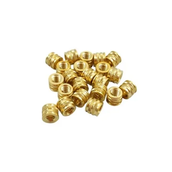 50X 1/4-20 Brass Threaded Heat Set Inserts For Plastic 3D Printing ...