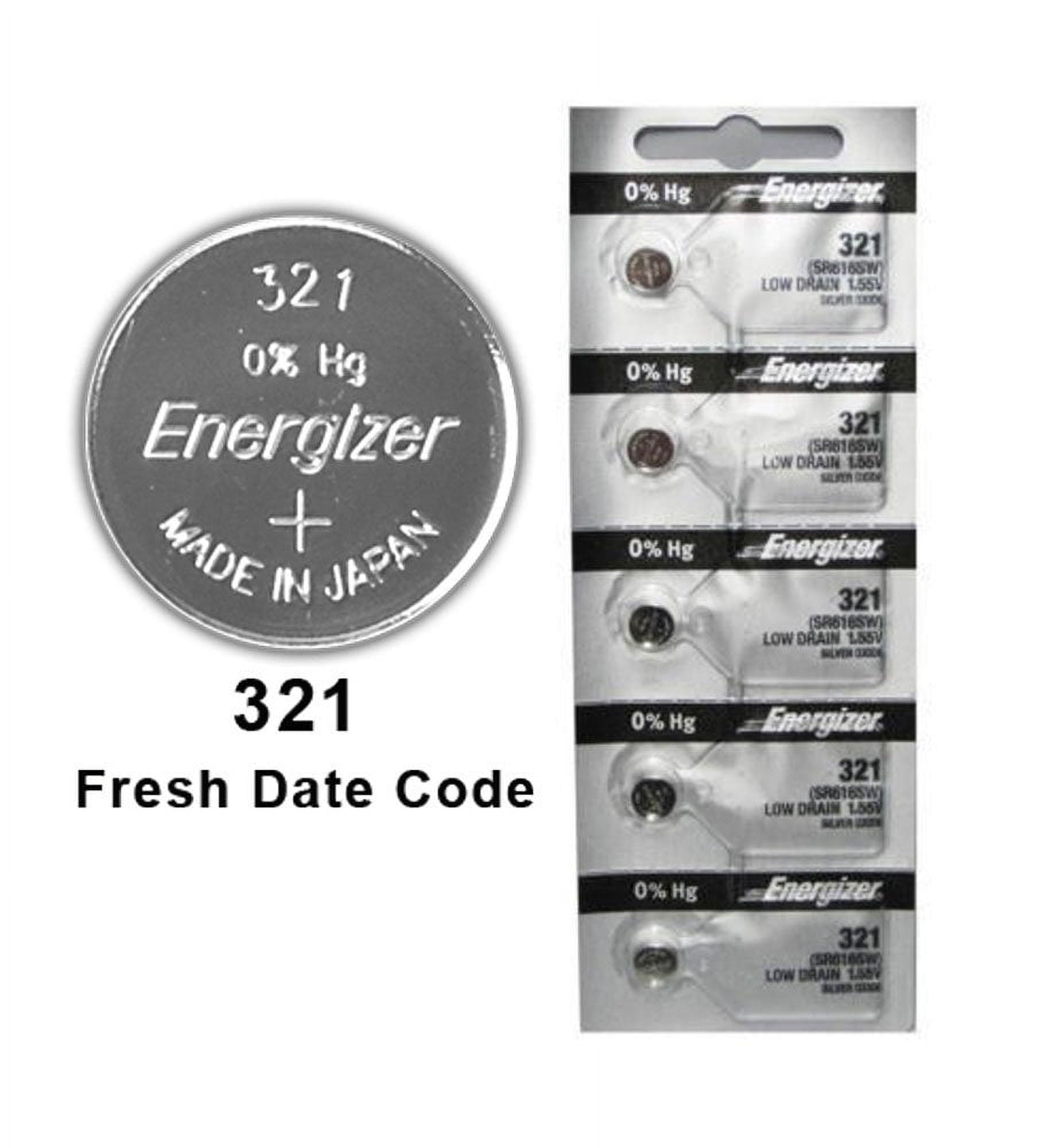 50X Energizer 321 Battery Silver Oxide Watch Button Low Drain 1.55V ...