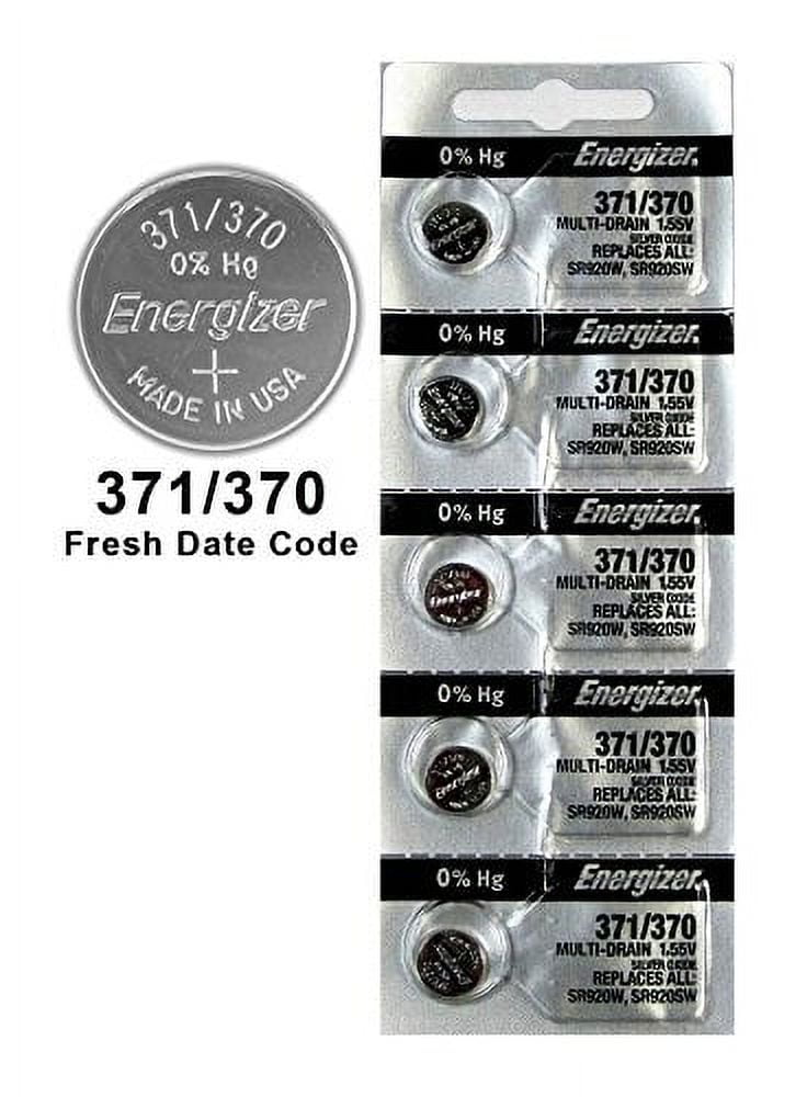 50X Energizer 371/370 Battery Silver Oxide Button Multi-Drain 1.55V ...