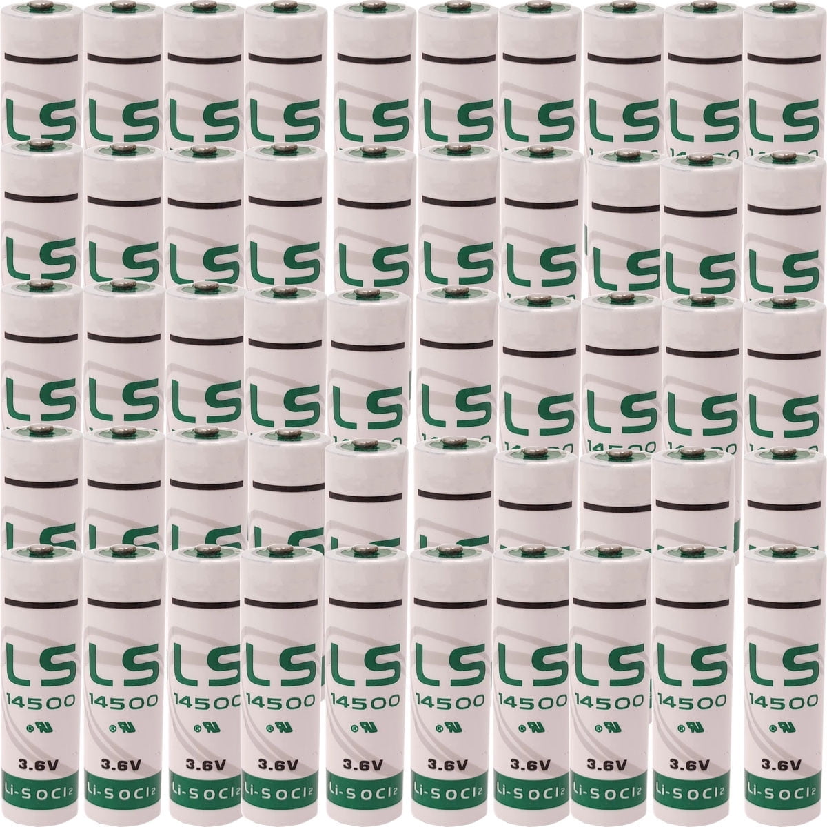 50X LS14500 3.6v Lithium aa Battery 2600mah for LS14500 LS 14500 ...