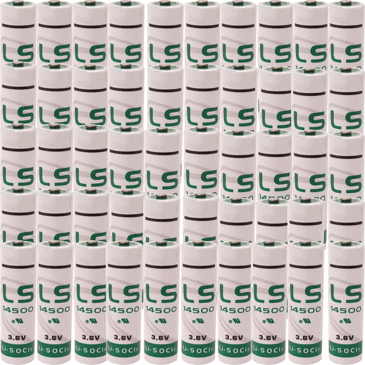 50X LS14500 3.6v Lithium aa Battery 2600mah for LS14500 LS 14500 ...