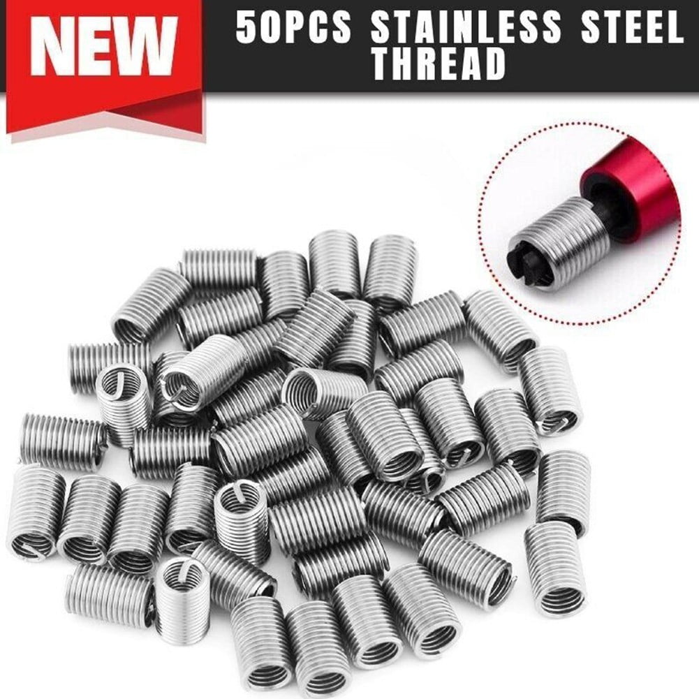 50x M6x1.0x3D Helicoil Stainless Steel Thread Repair Insert Kit,Set ...
