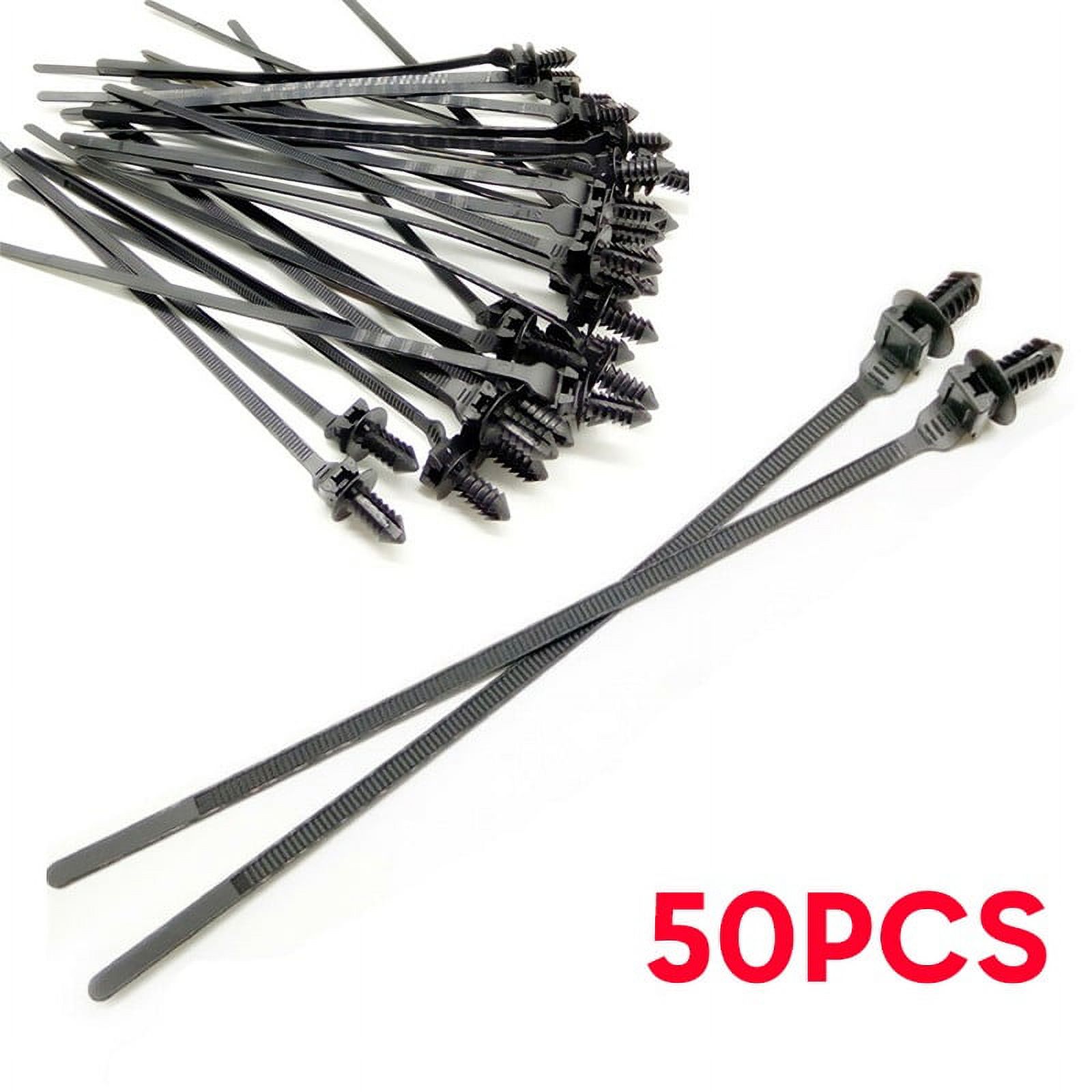 50x Nylon Push Clips Wire Tie Released Zip Straps Car Pipe Cable ...