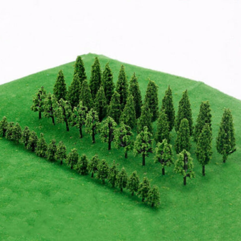 50X Trees Model Train Railroad Wargame Diorama Scenery Landscape Scale ...