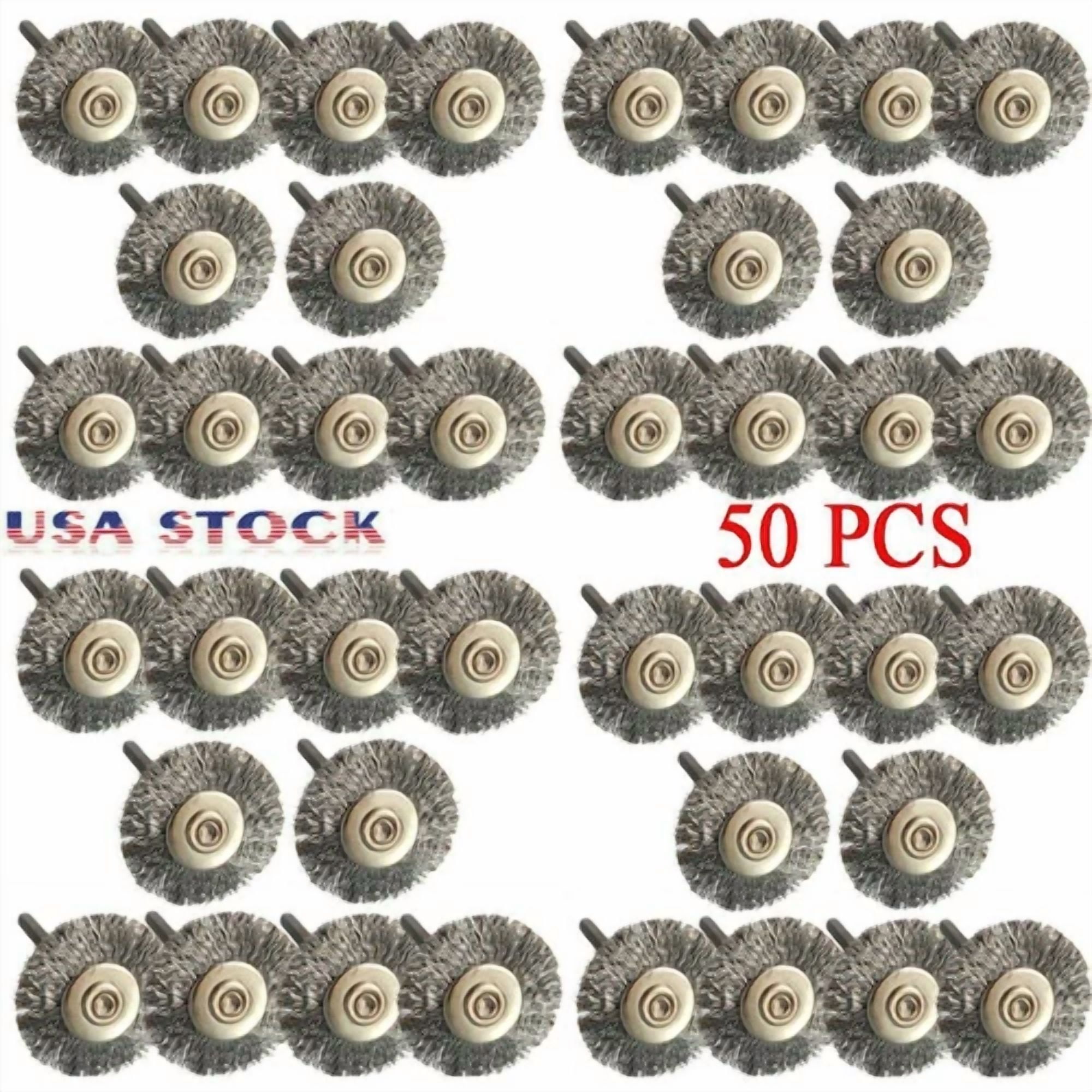 50X Wire Brush Fit Dremel Rotary Tool Stainless Steel Die Grinder ...
