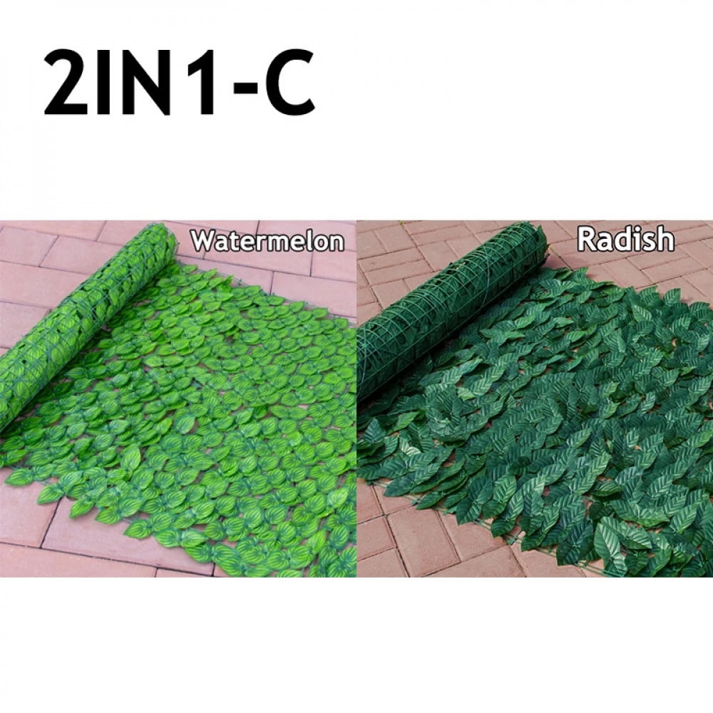 50X100cm Artificial Ivy Hedge Green Leaf Fence Panels Faux Privacy ...