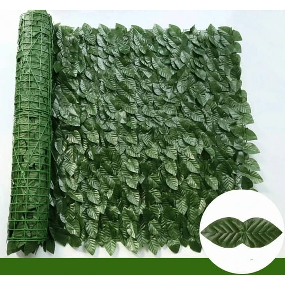 50X200cm Artificial Ivy Hedge Green Leaf Fence Panels Faux Privacy ...