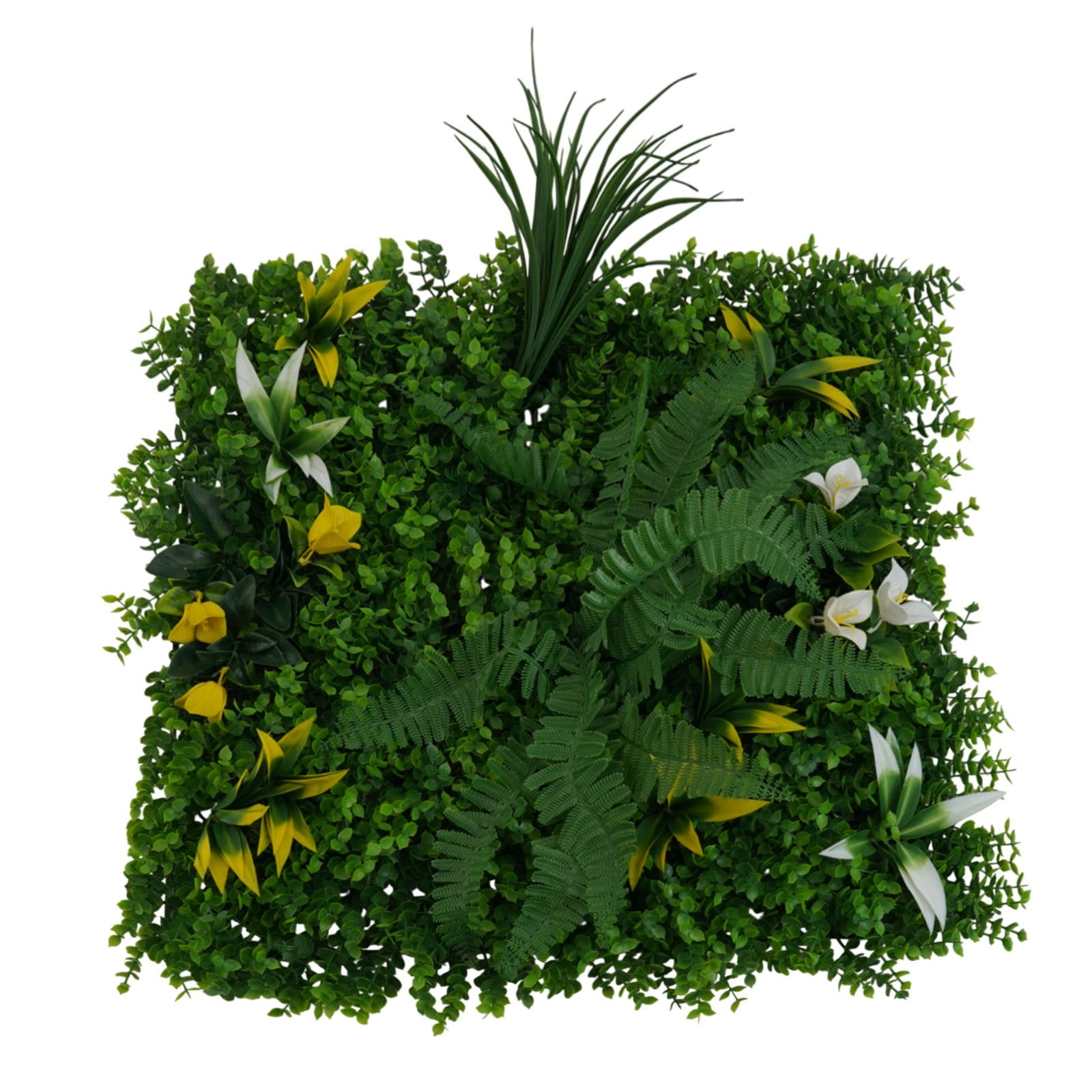 50X50 Artificial Plant Wall Reusable Panel Plastic Garden Grass Flower ...