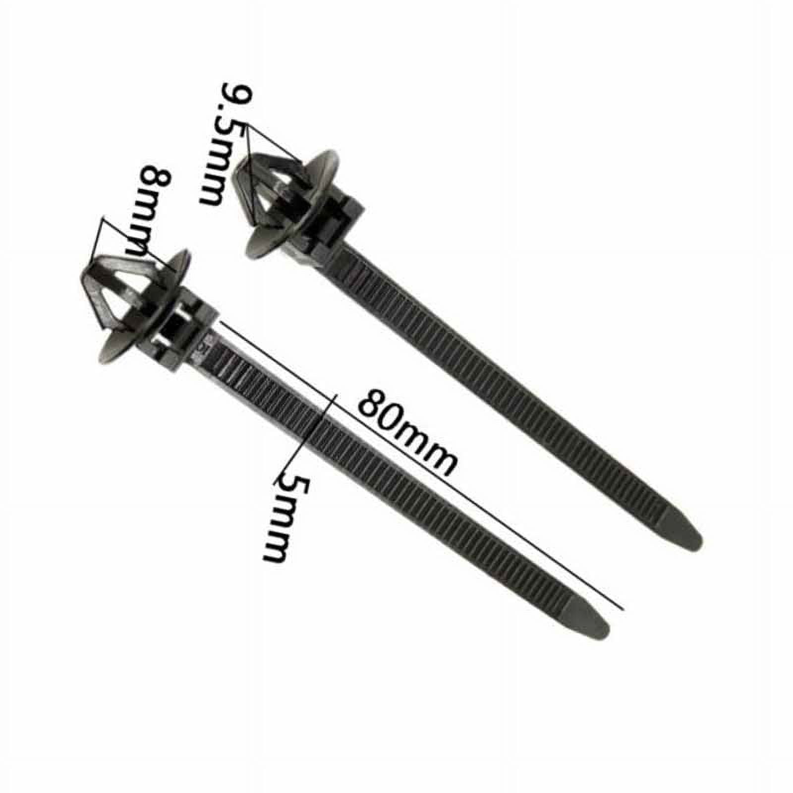 50Xcar Nylon 92Mm Cable Strap Push Mount Wire Tie Retainer Clip Clamp ...