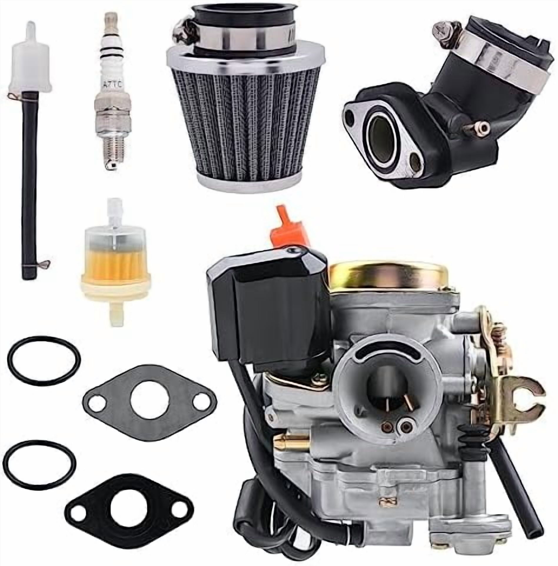 50cc Carburetor for 49cc 50cc GY6 4 Stroke Scooter Taotao Go Kart Moped ...