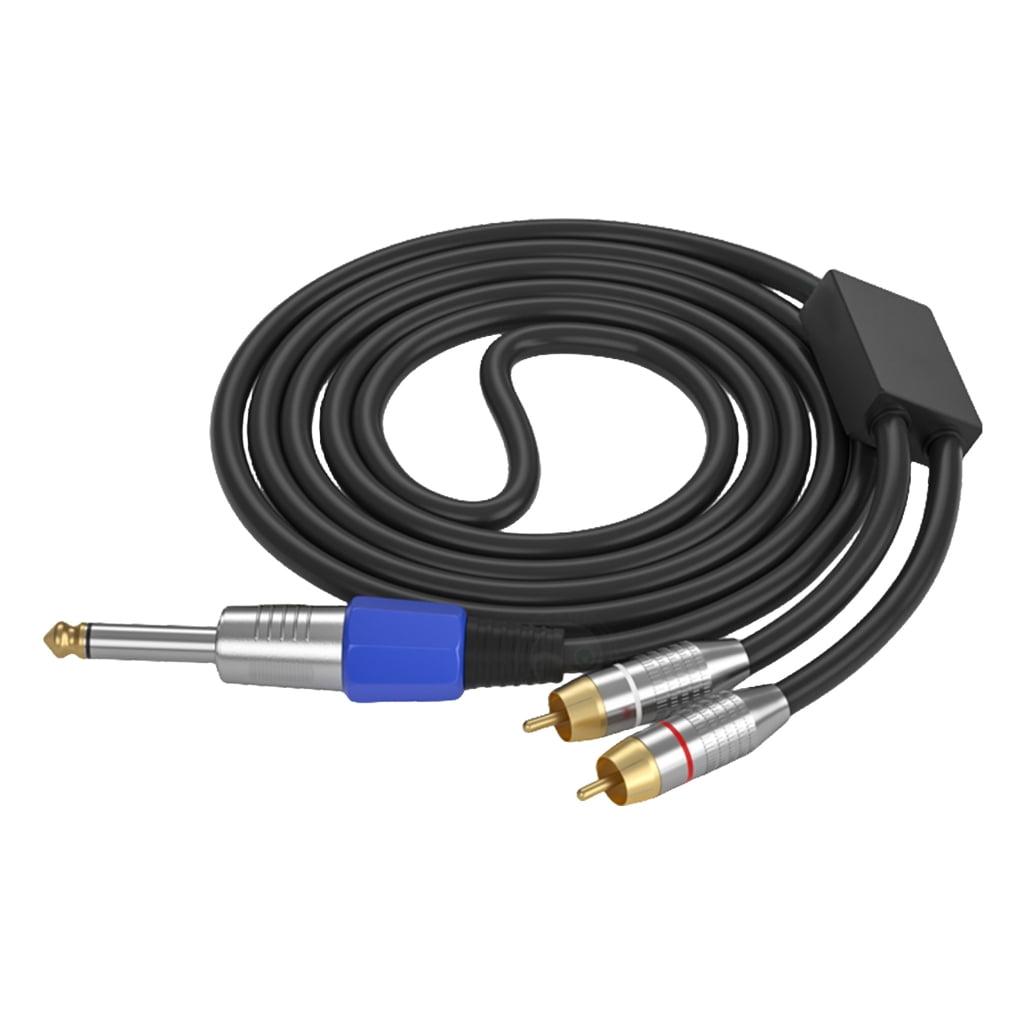 50cm-10m Loeng 6.35mm Male to 2RCA Male Cable 1 to 2 Y Splitter Cord ...