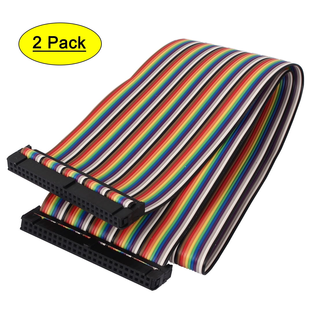 50cm 50 Pin 50 Way F/F Connector IDC Flat Rainbow Color Ribbon Cable ...