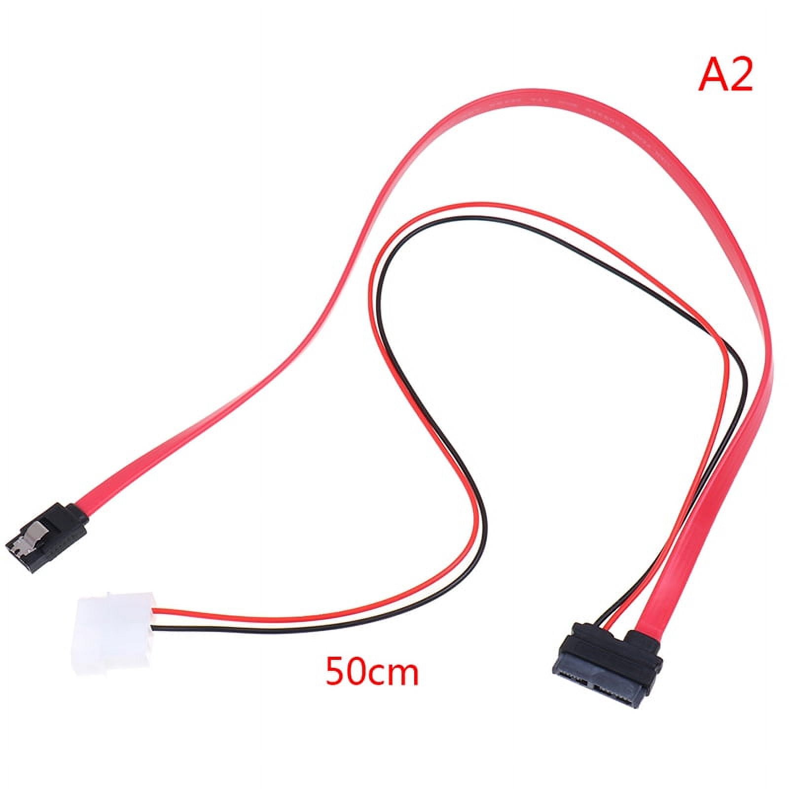(50cm) 7 + 6 Pin Slimline SATA Cable for Slim Laptop SATA DVD CD-RW ...
