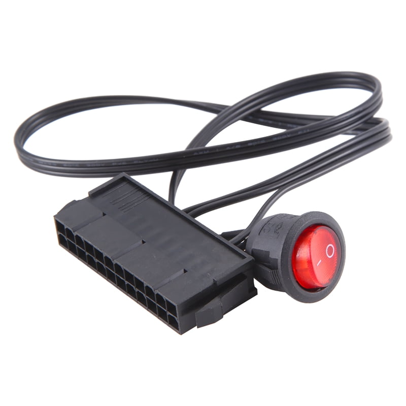 50cm Cable Copper Tin Wire 24-Pin Female ATX PSU PC Power Supply Tester ...