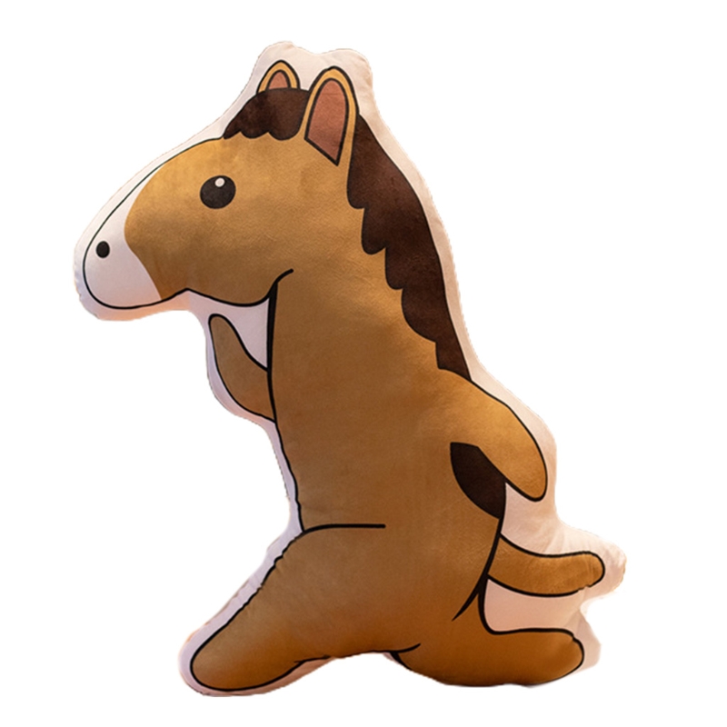 50cm Funny Sand Sculpture Horse Plush Toy PP Cotton Stuffed Animal for ...