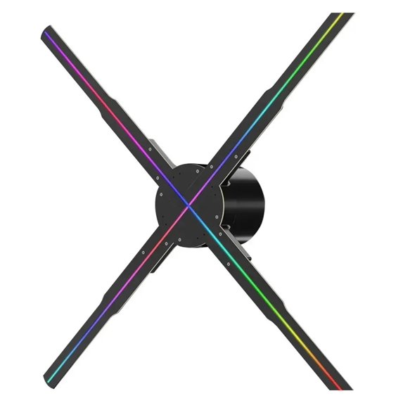 50cm Holographic Fan 3D Advertising Machine 576 LED Sign Neon Smart HD ...
