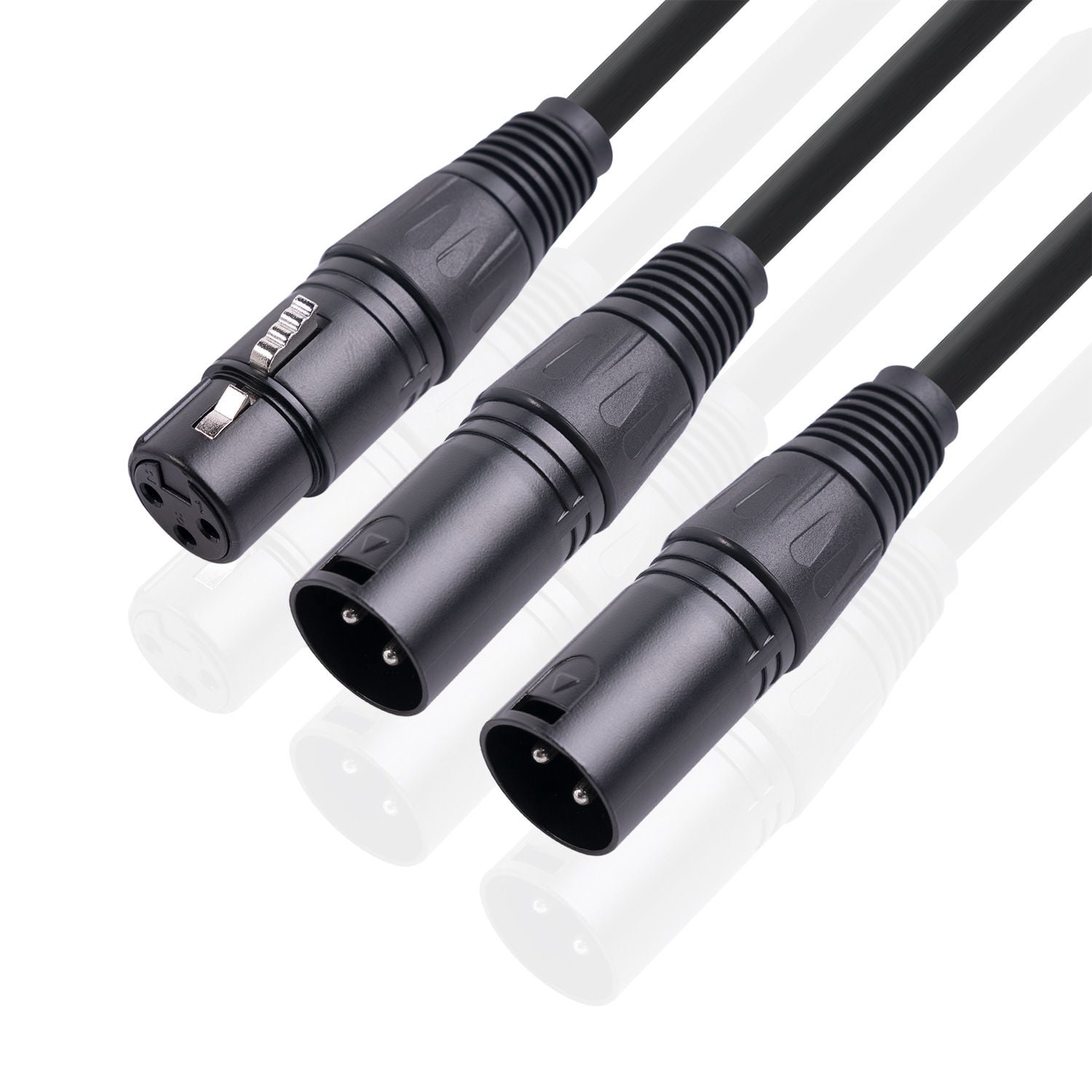 50cm Professional Foil Braided Shielded Balanced 3Pin Y-Splitter XLR ...