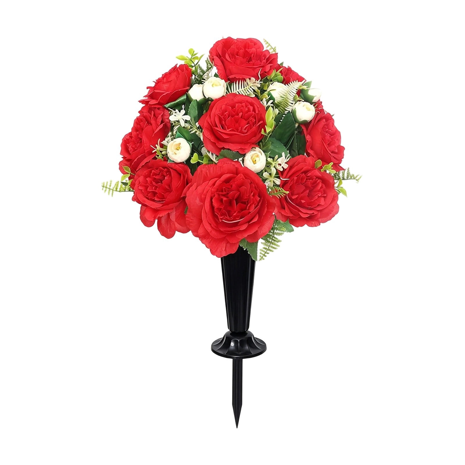 50cm Red Elegant Cemetery Floral Arrangement for Outdoor or Indoor ...