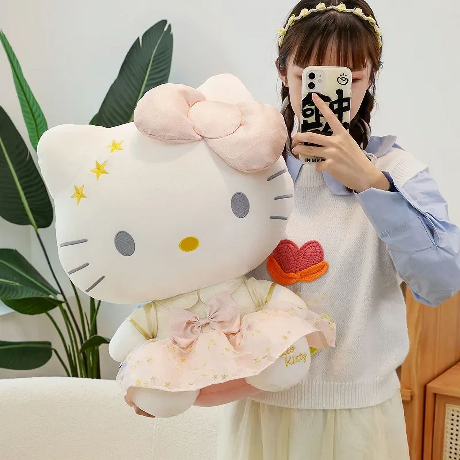 50cm Sanrio Hello Kitty Melody Kuromi Plush Toy Big Kawaii KT Cat ...