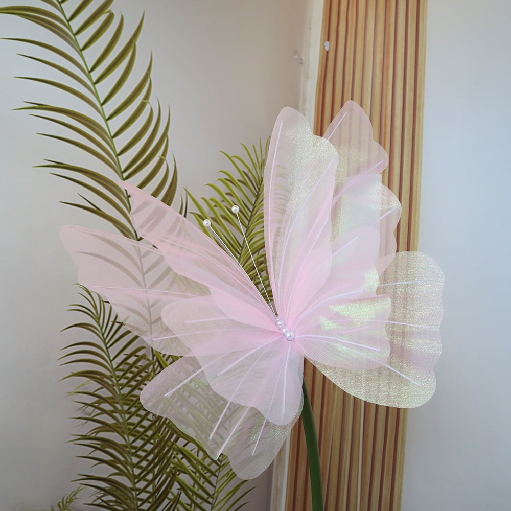 50cm Silk Yarn Artificial Butterfly New Mariage Decor Fake Butterfly ...