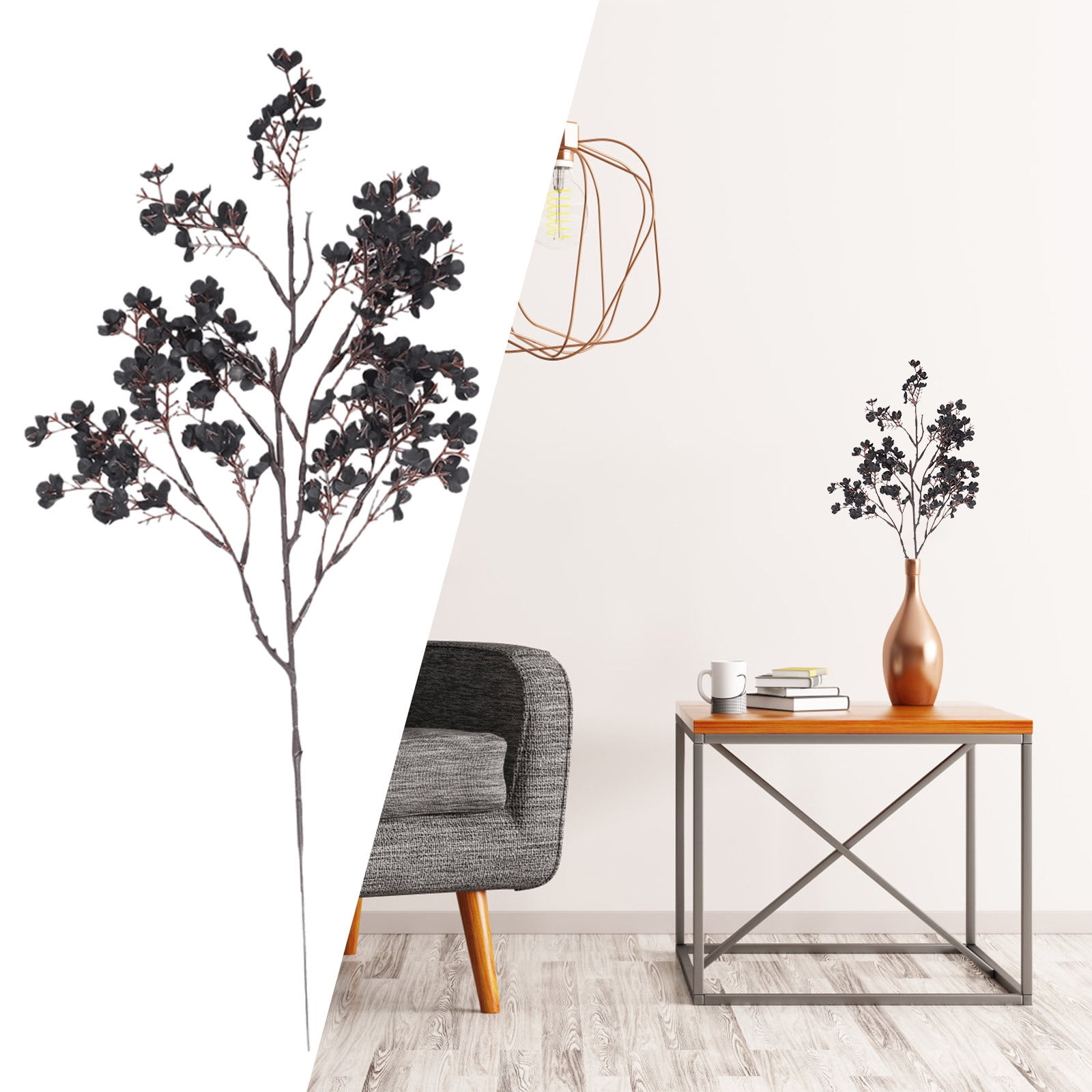 50cm Zen Inspired Simulation Peach Blossom Branches Realistic Flesh Colored Artificial Dried ...