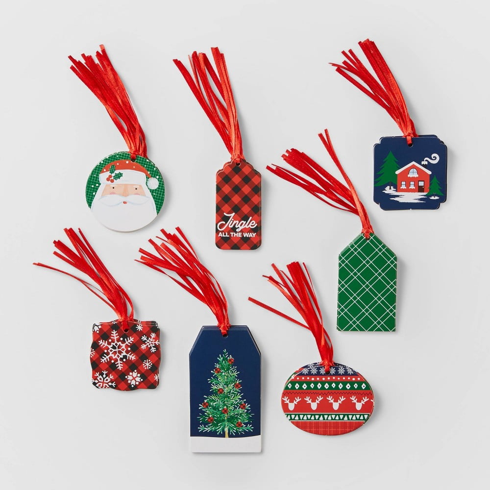 50ct Can of Gift Tags Red/Green/White - Wondershop - Walmart Business ...