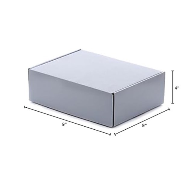 50ea - 12 X 9 X 3 Silver Corrugated Tuck Top Box - Walmart.com