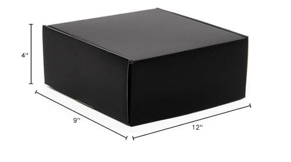 50ea - 12 X 9 X 4 Black Corrugated Tuck Top Box - Walmart.com