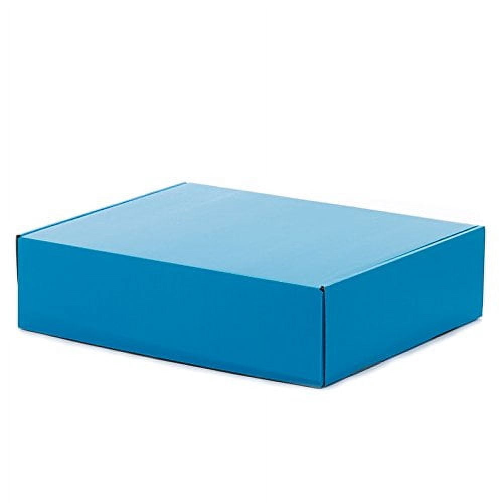 50ea - 12 X 9 X 4 Blue Corrugated Tuck Top Box - Walmart.com