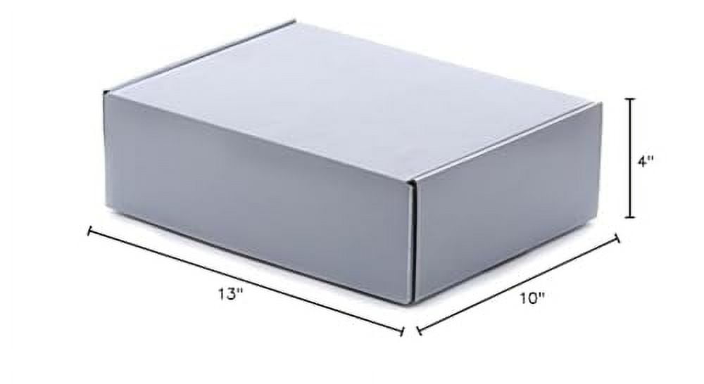 50ea - 13 X 10 X 4 Silver Corrugated Tuck Top Box - Walmart.com