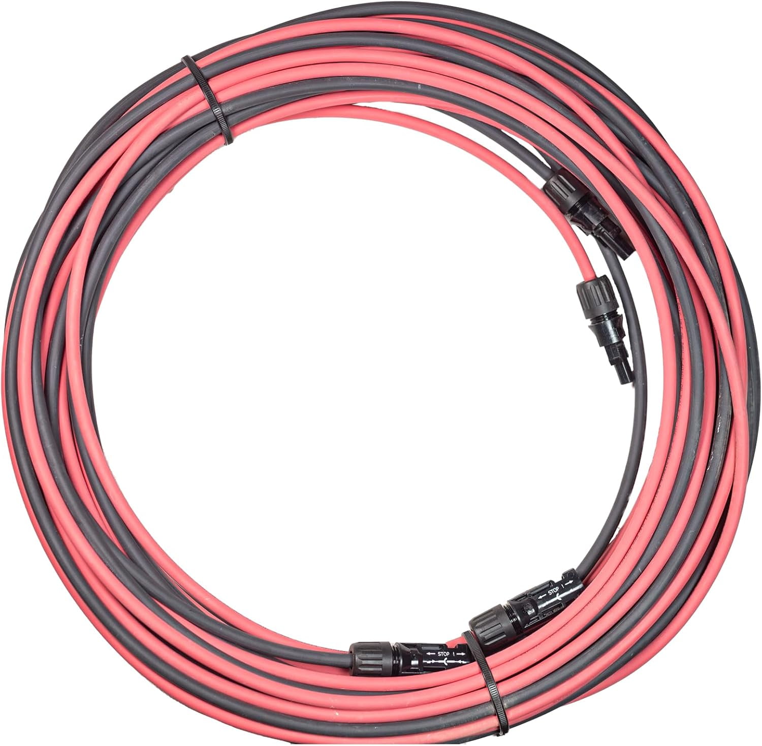 50ft 10 AWG Gauge Premium Solar PV Cables with Male & Female MC4 ...