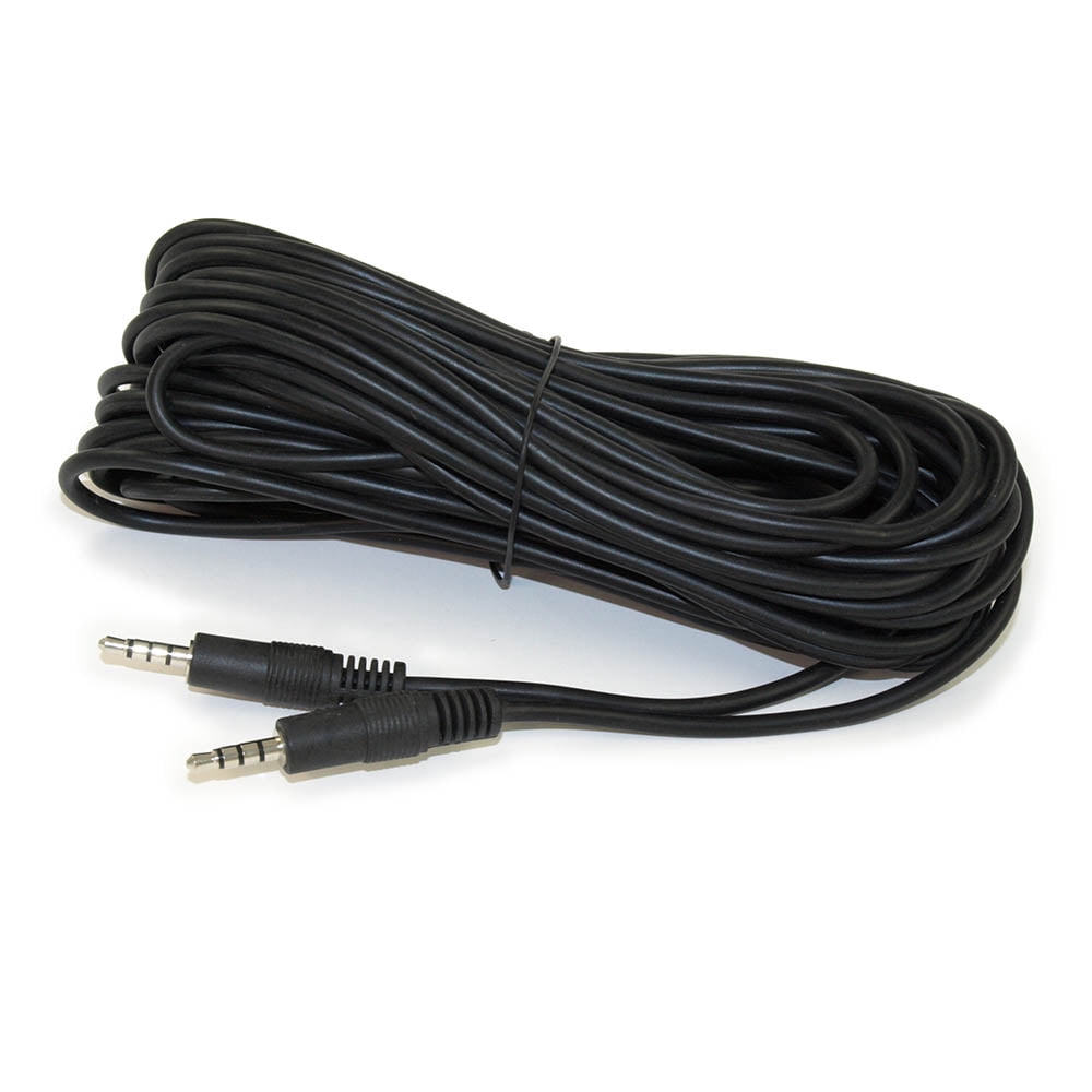 50ft 3.5mm 4 Conductor TRRS / 3 Band + Mic or Video Male to Male Cable ...