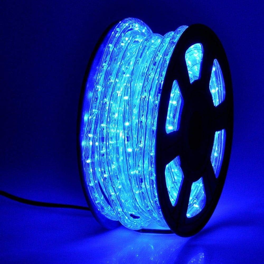 50ft 360 LED Waterproof Rope Lights,110V Connectable Indoor Outdoor Led ...