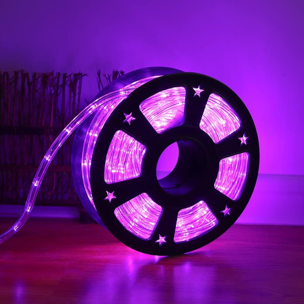 50ft 360 LED Waterproof Rope Lights,110V Connectable Indoor Outdoor Led ...