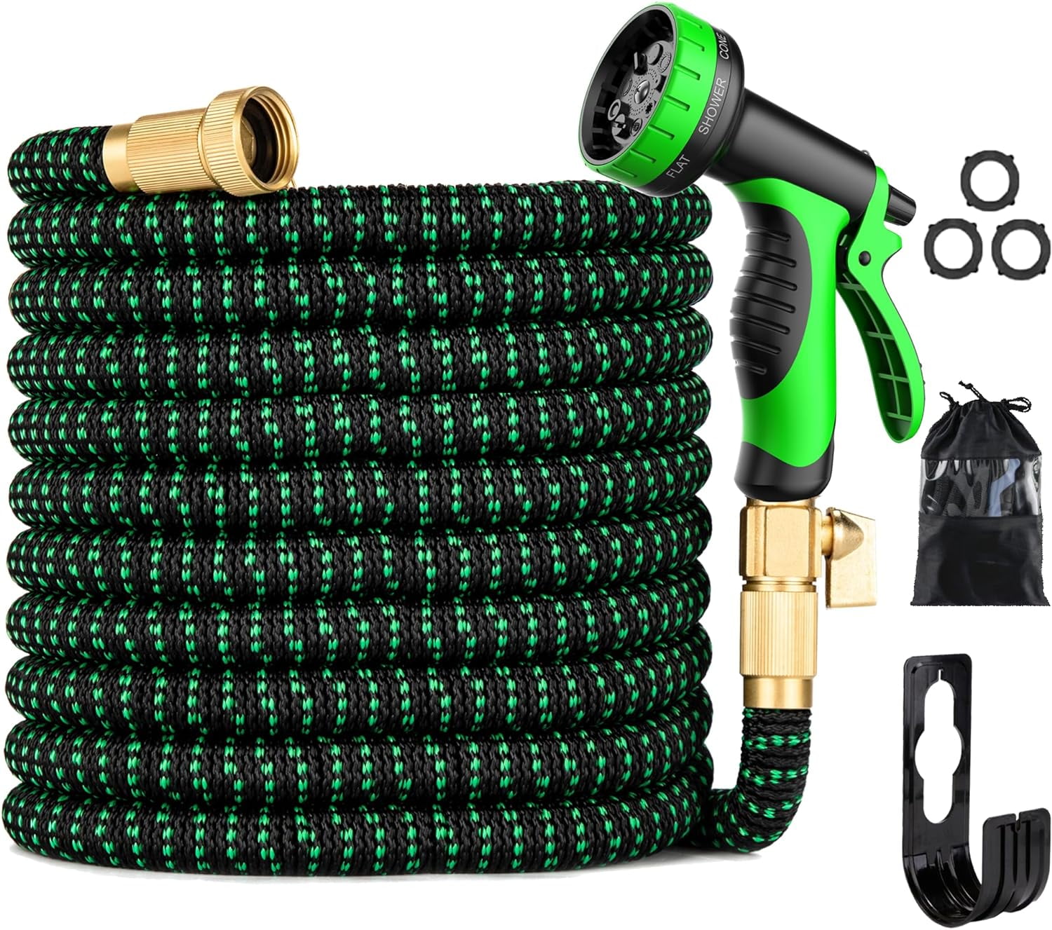 50ft Expandable Garden Hose - Expanding Hose with 10-Function High ...