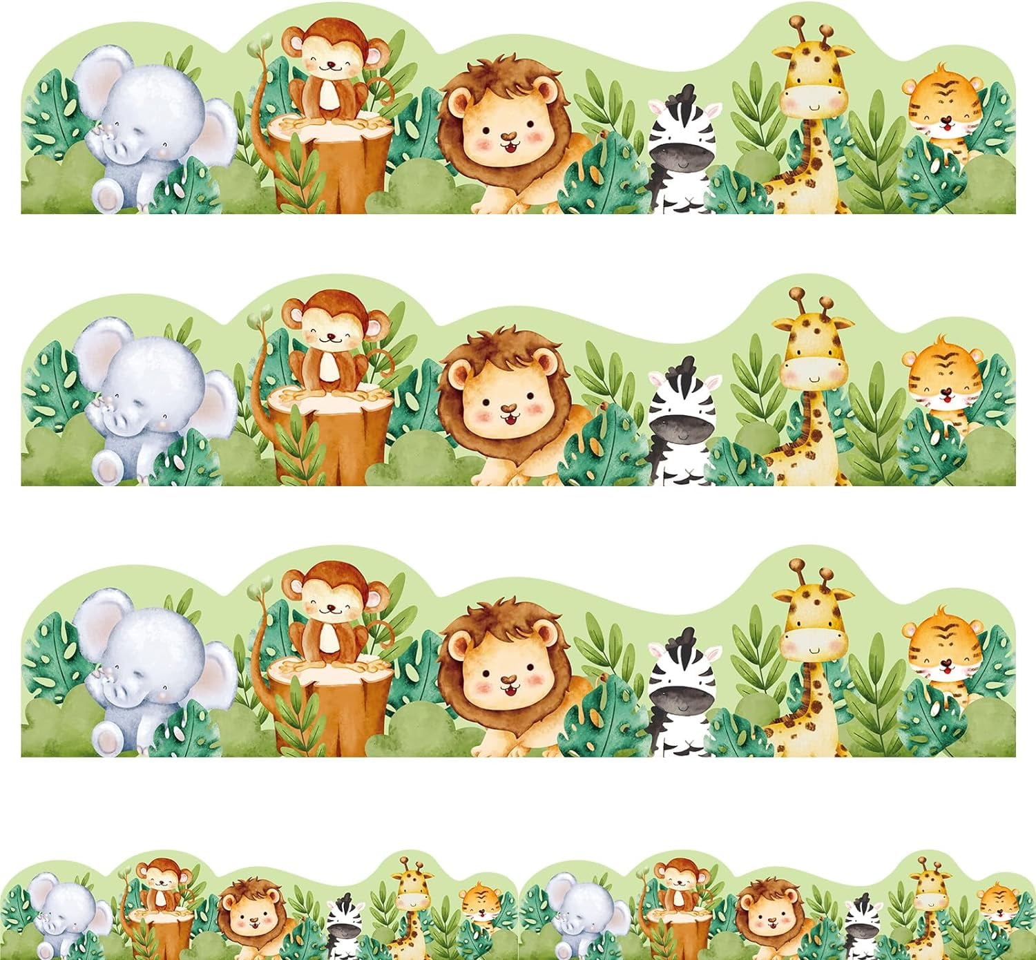 Safari Animal Cutouts 45 Pcs Jungle Animal Cutouts Name Tags Safari ...