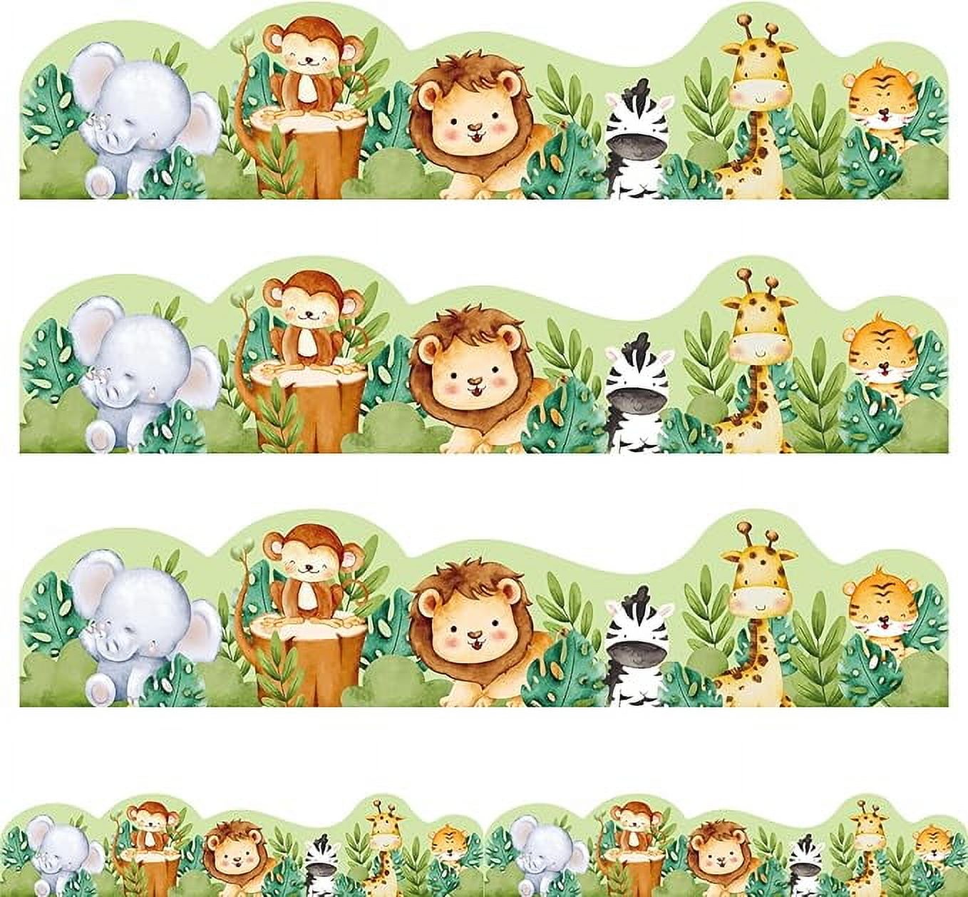 50ft Jungle Animal Bulletin Board Borders Woodland Classroom Borders ...