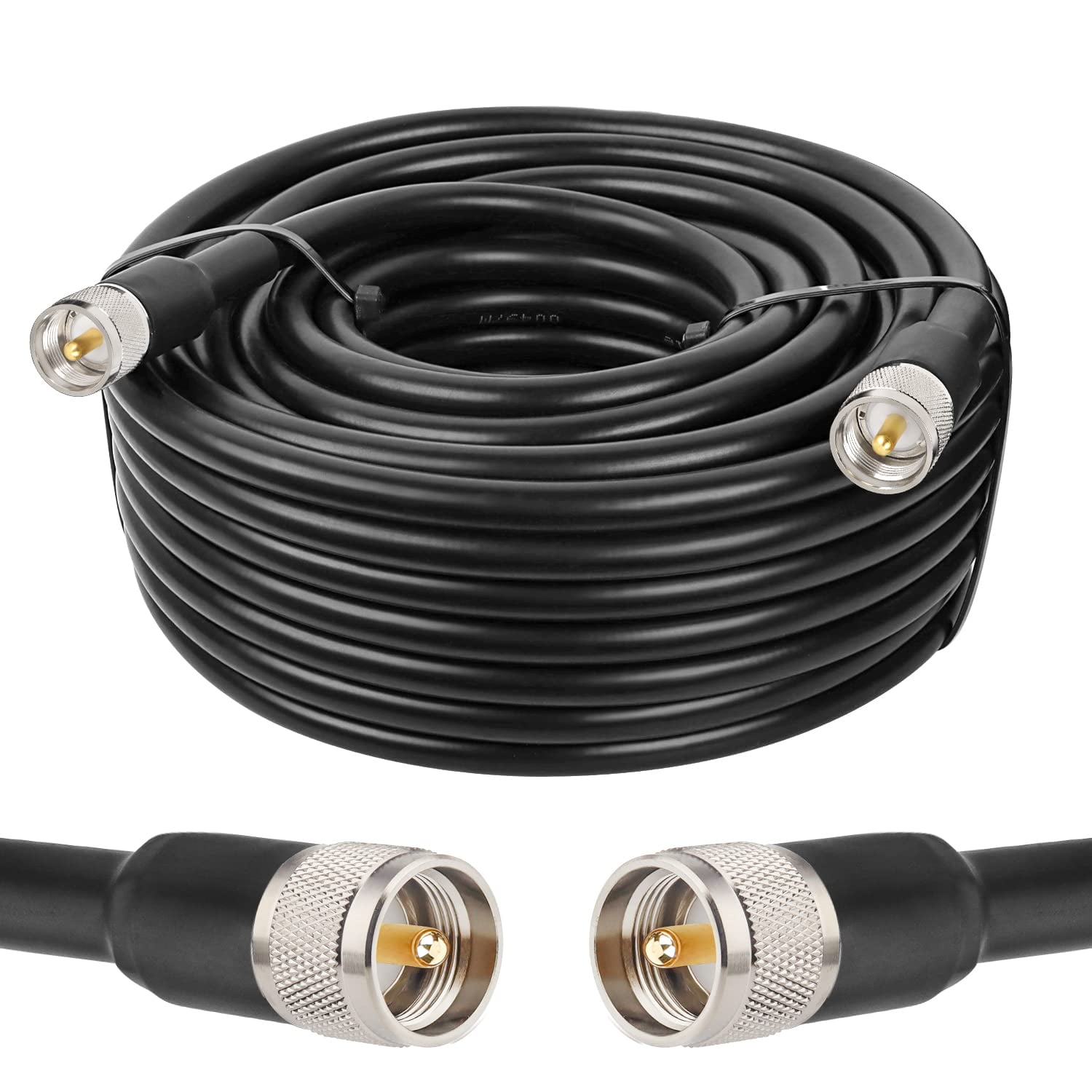 50ft KMR400 PL259 Male to Male Coaxial Cable - Low Loss UHF Cable for ...